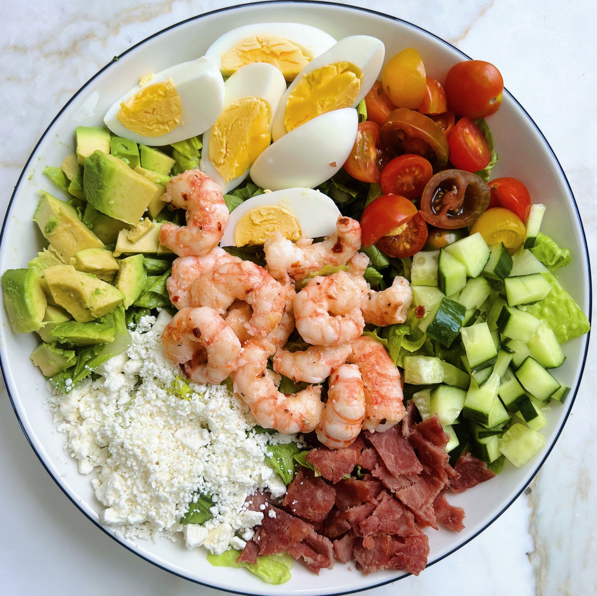 Classic Cobb Salad with Spot Prawns – Premier Catch