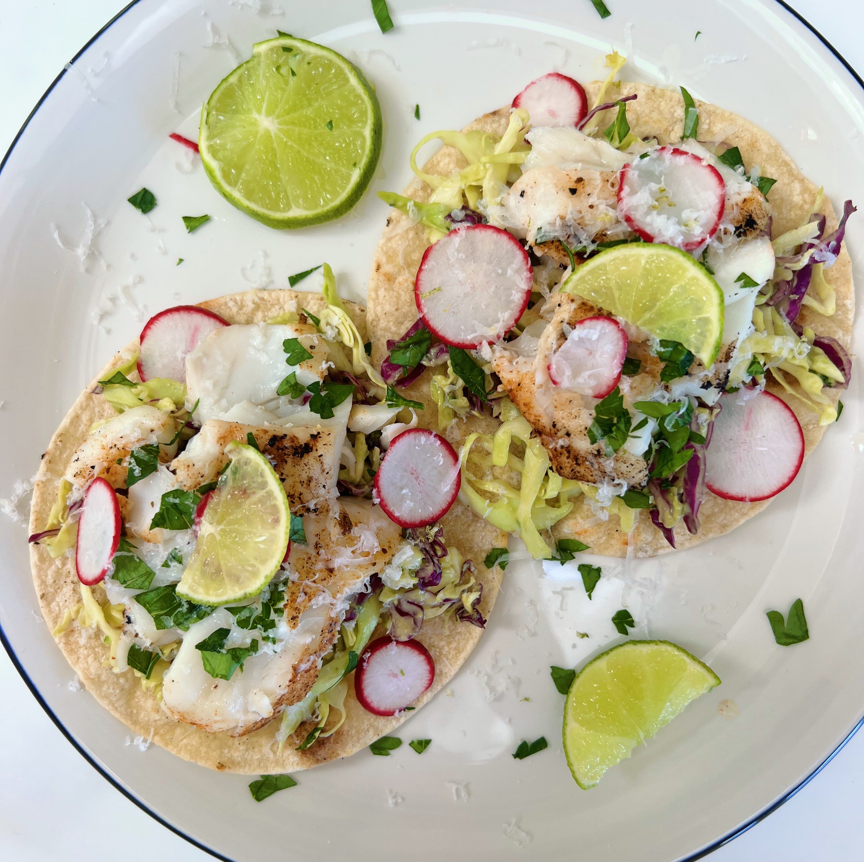 Grilled Halibut Tacos with Avocado Slaw – Premier Catch