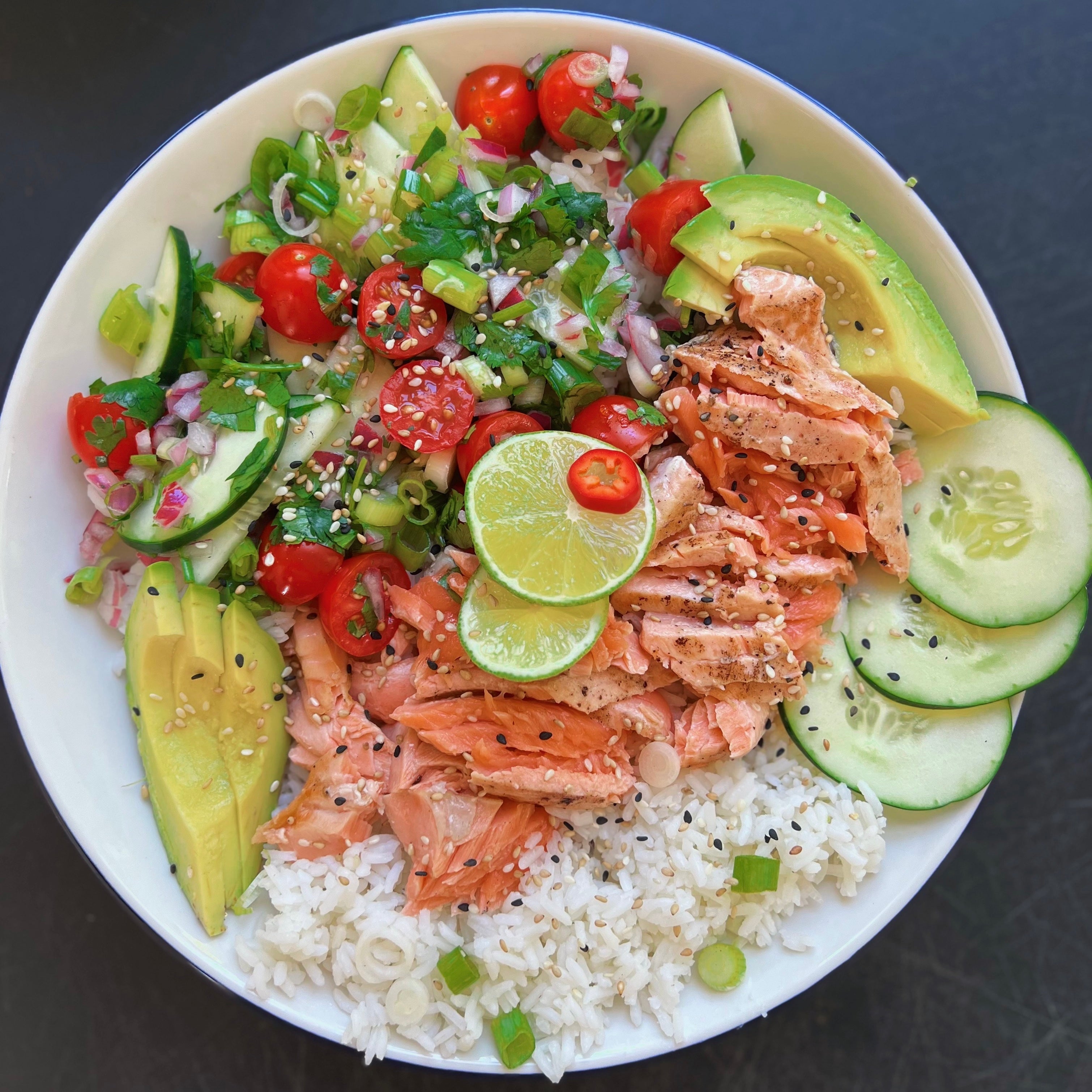 Asian-Inspired Seared King Salmon Bowl – Premier Catch
